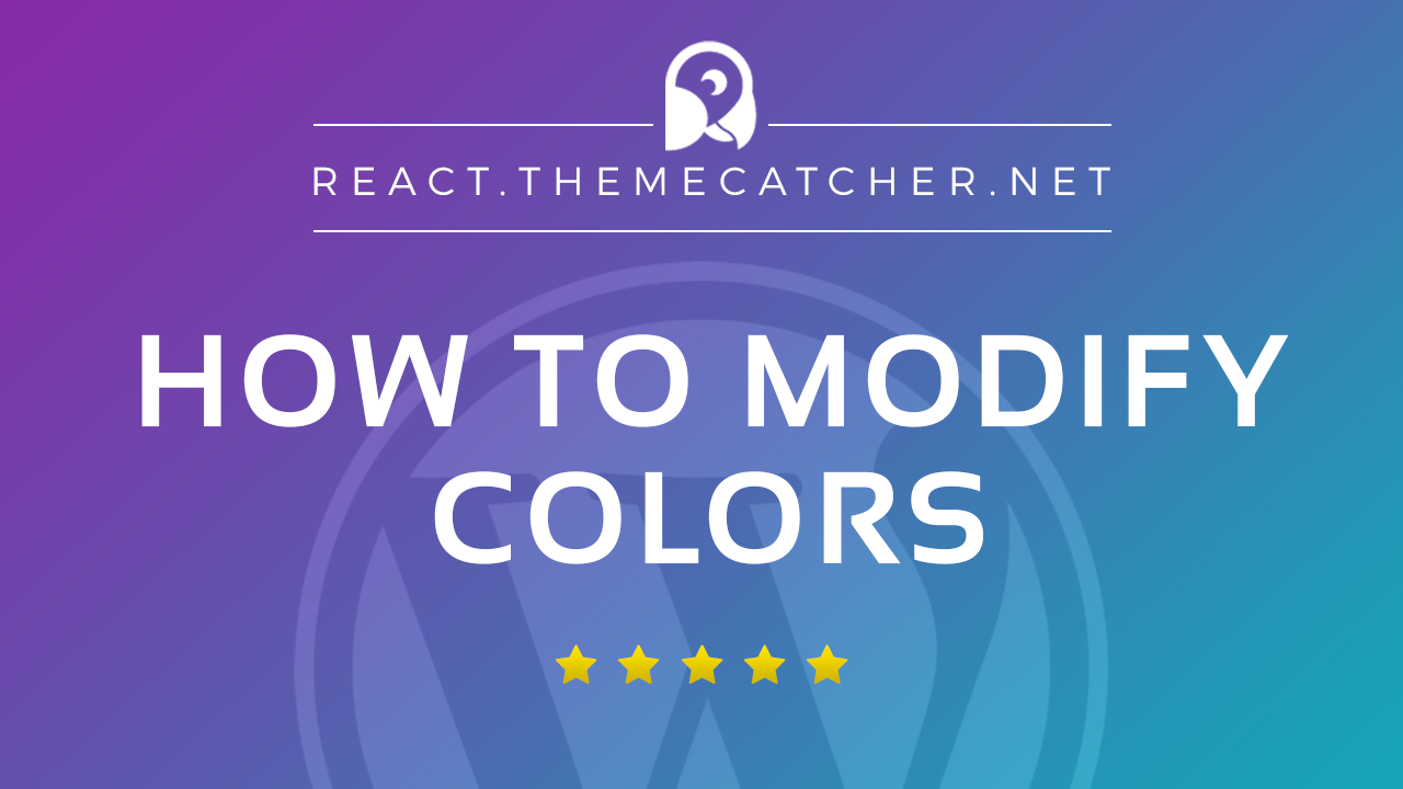 how-to-modify-colors | ThemeCatcher Support